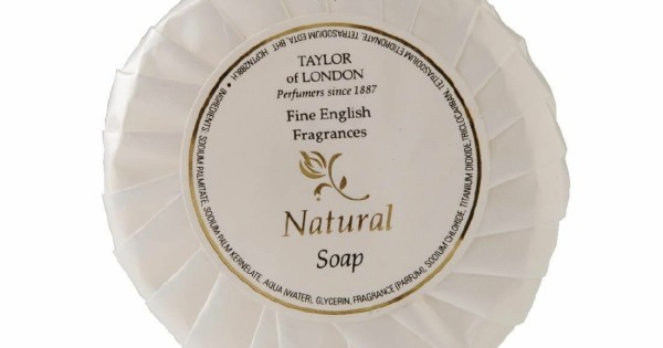 Taylors Traditional Natural 25g Pleated Soap Pack of 50 - TAY0009