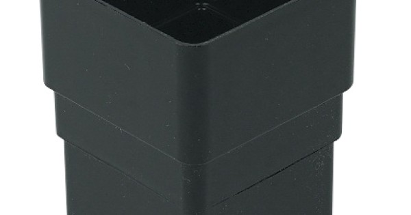 Square Line Downpipe Joiner Socket - Black - 4063535