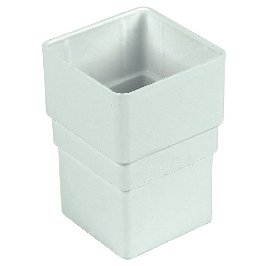 Square Line Downpipe Joiner Socket - White - 4063541