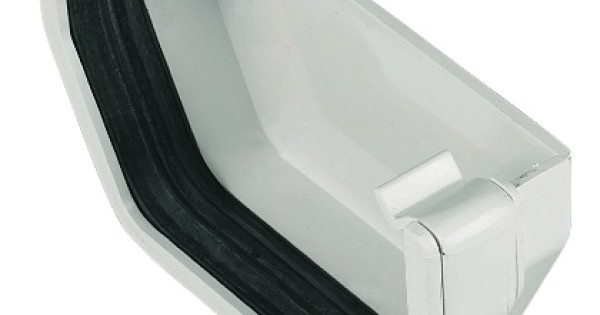 Square Line External Stop End - White - 1348937