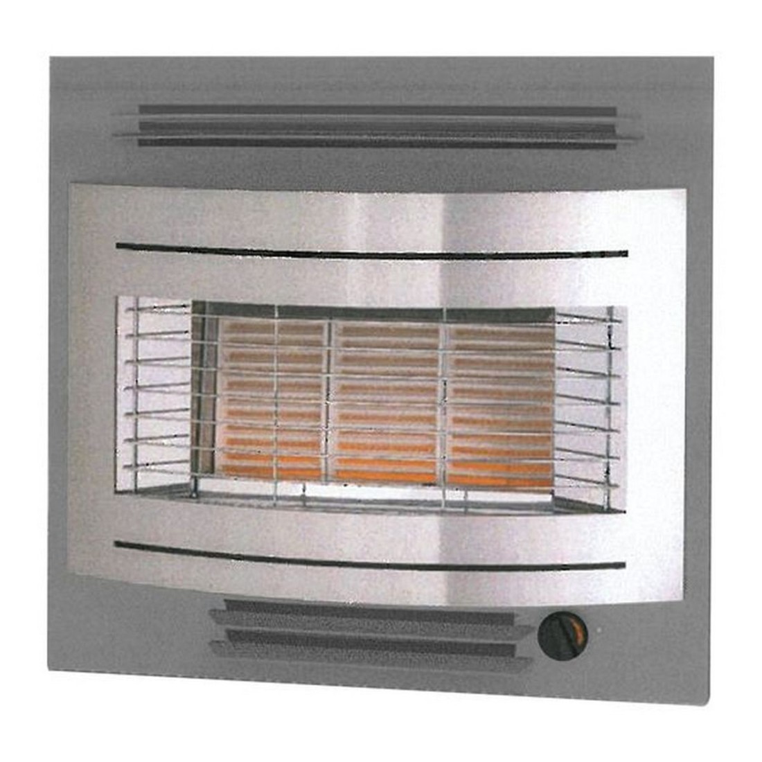 CURVASCAPE GL LPG FIRE - Grey Sparkle And Stainless steel - CS1EGLGSS