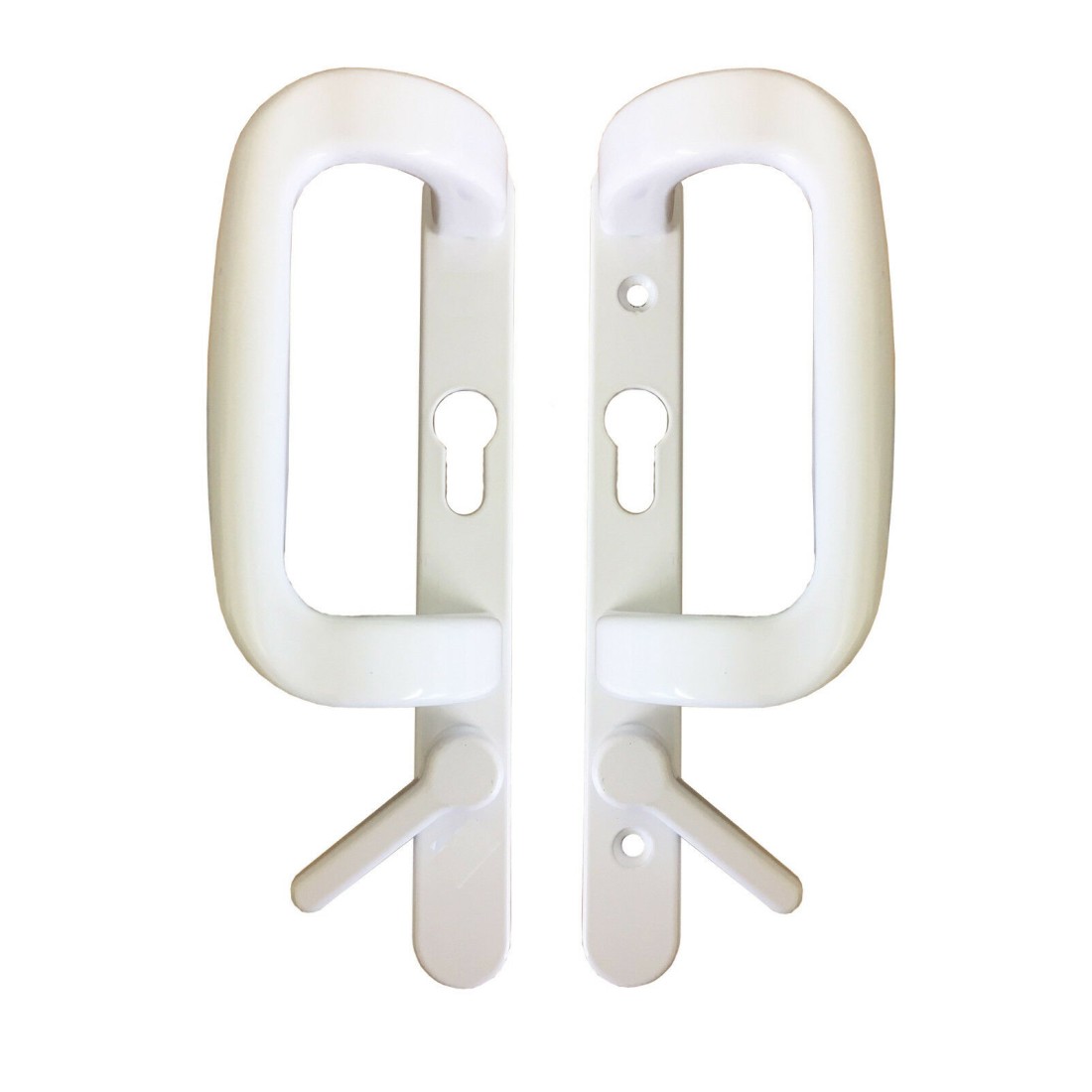 UPVC Inline Patio Door Handle Locking Fuhr Lock White - FUHR/L/W