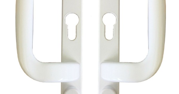 UPVC Inline Patio Door Handle Locking Fuhr Lock White - FUHR/L/W