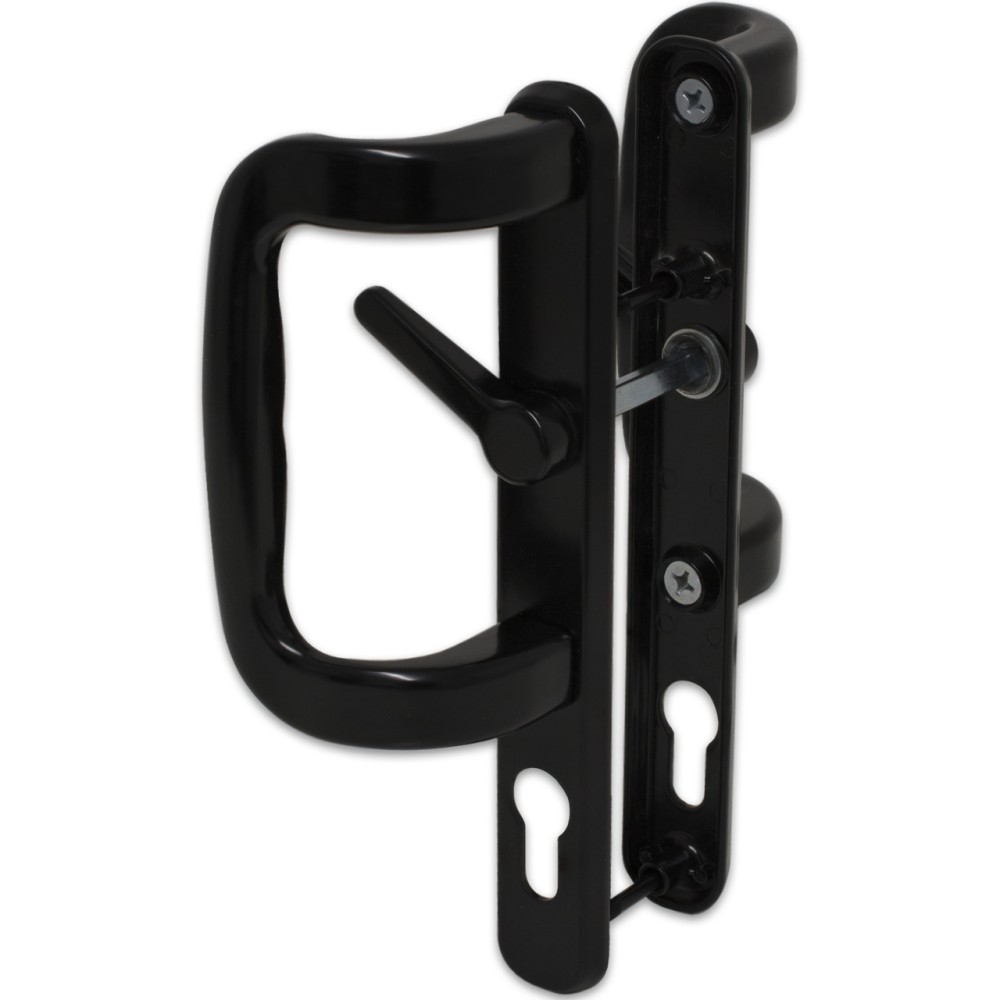 UPVC Inline Patio Door Handle XL Locking Black - XL/L/B