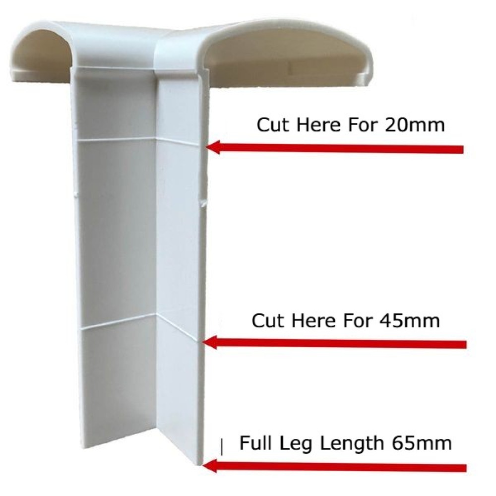 Ellbee Contoured Internal Window Corner Cap 45mm Leg (010815) - 3821351