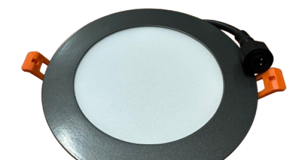 12w LED Downlight Pewter 150mm - LT11371