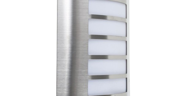 Exterior Pir Wall Light Brushed Stainless Steel - 19096