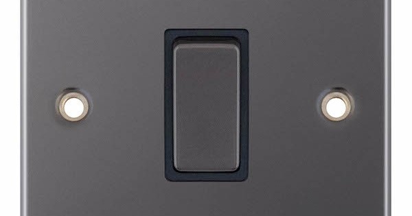 Black Nickel Black Insert 1 Gang Switch - 7MPRO-401