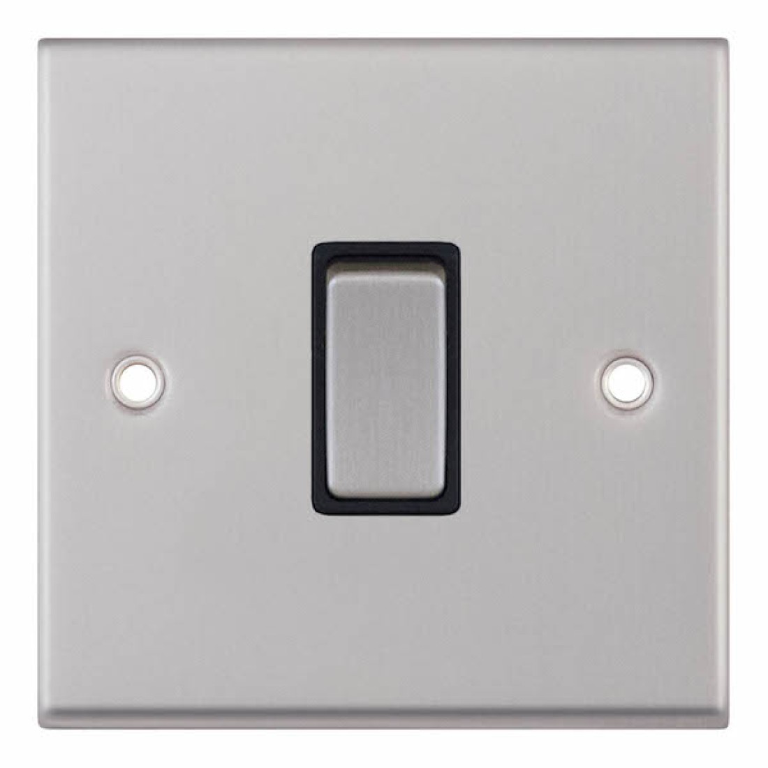 Satin Chrome Black Insert 1 Gang Switch - 7MPRO-201