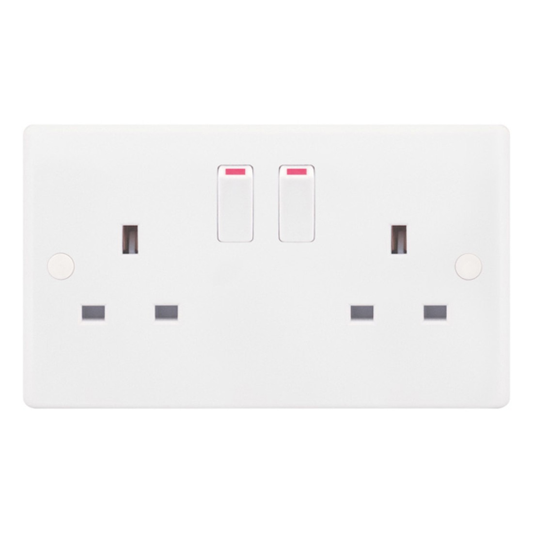 Smooth 2 Gang 13A Switched Socket - SSL523-1