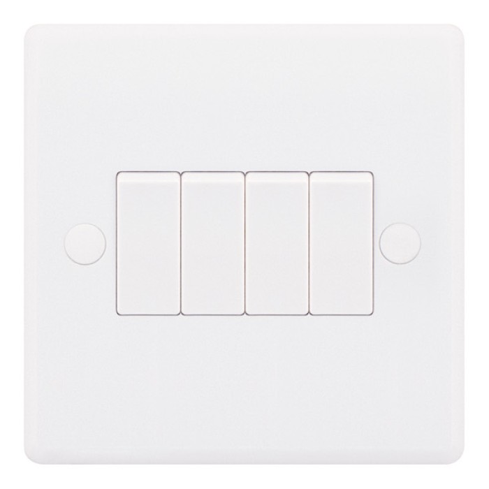 Smooth White 2 Gang 10A 2 Way Switch - SSL502