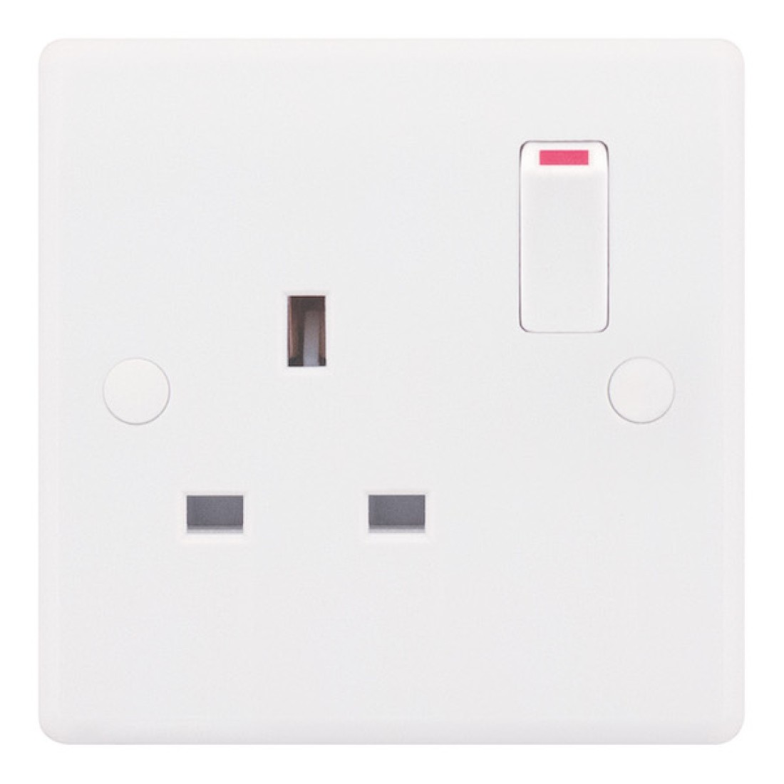 Smooth White 1 Gang 13A Switched Socket - SSL521