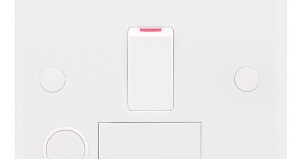 Smooth White 13A DP Switched Fused Connection Unit with Flex Outlet and ...