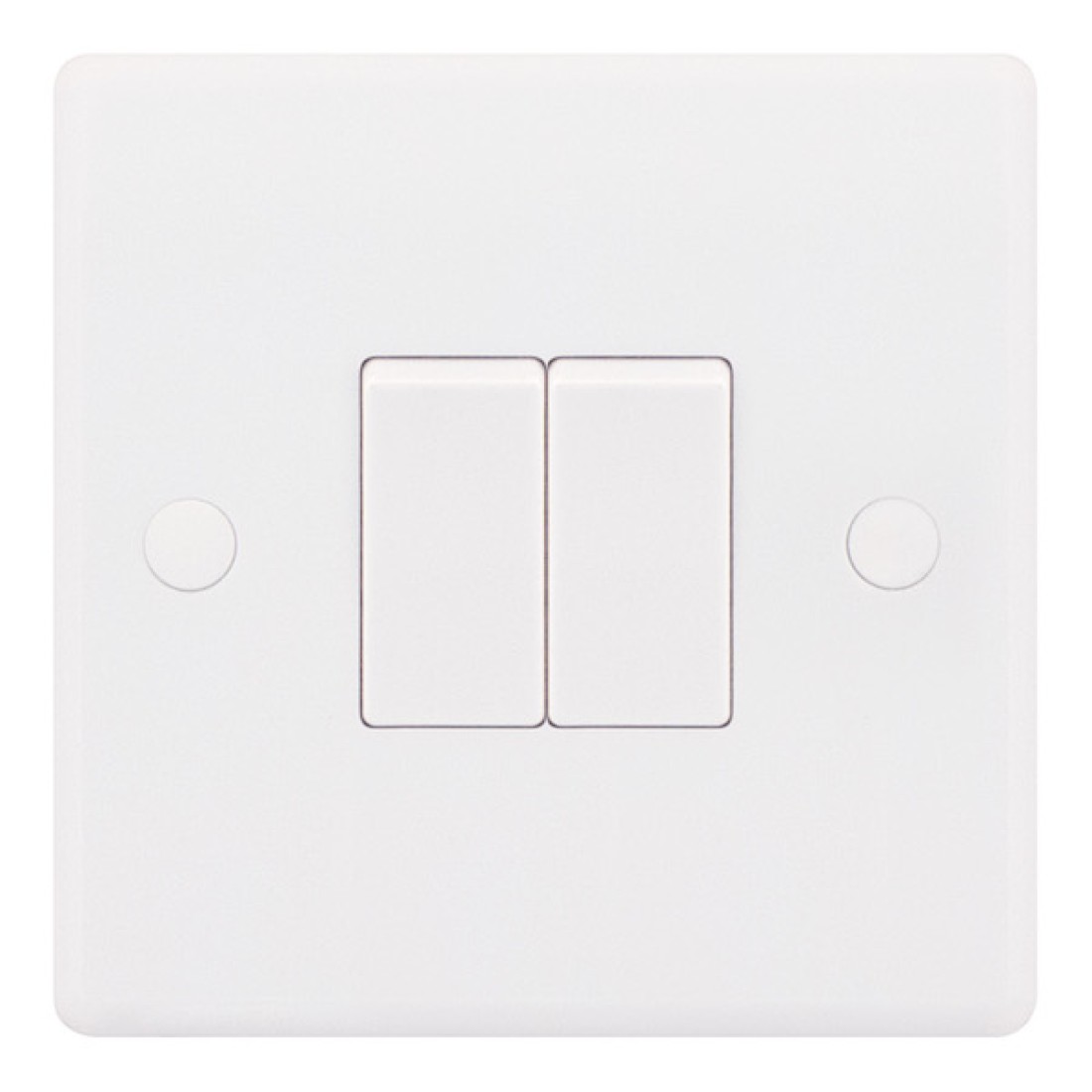 Smooth White 2 Gang 10A 2 Way Switch - SSL502
