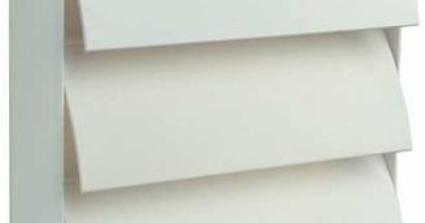 Wall Outlet Gravity Flap 100mm White - 3176214/W