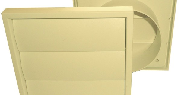 Wall Outlet Gravity Flap 100mm Carnival Cream - 7099121